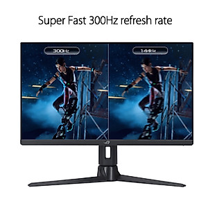 ASUS ROG Strix 27” 1440P Gaming Monitor (XG27AQMR) - 27”, QHD (2560 x 1440), Fast IPS, 300Hz, 1ms, G-SYNC Compatible, FreeSync Premium Pro, Extreme Low Motion Blur Sync, DisplayPort, DisplayHDR 600