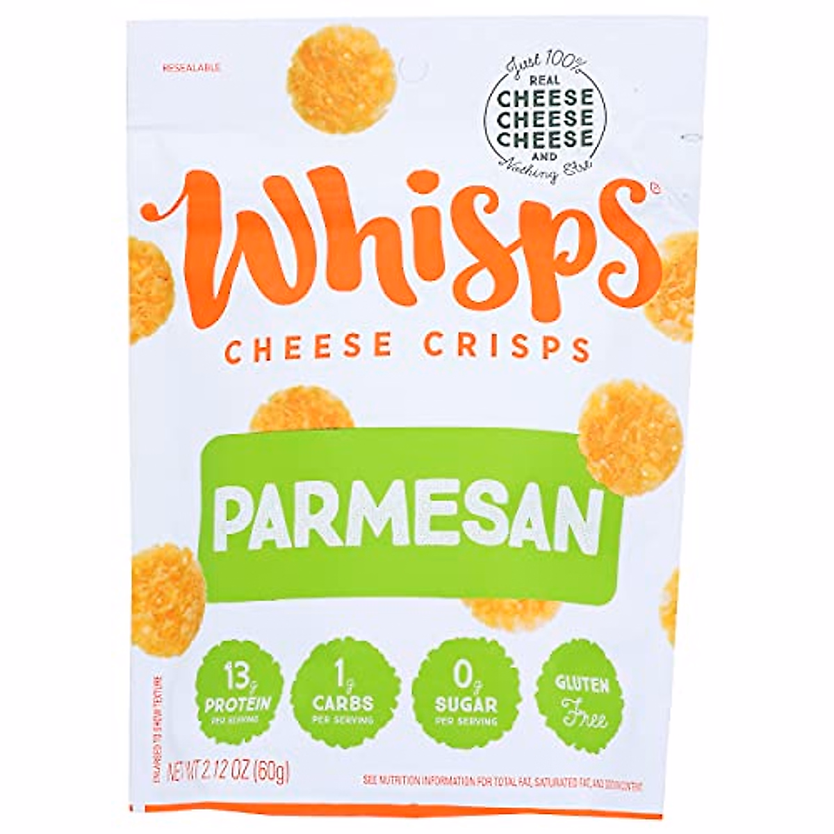 Cello Whisps Pure Parmesan Cheese Crisps, 2.12 Oz