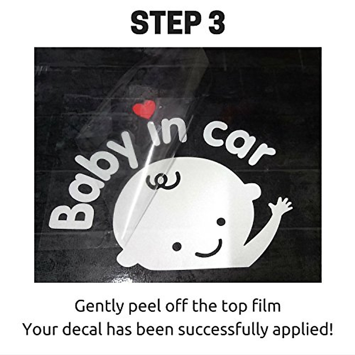 Baby on Board, Baby in Car, Car Window Decal Stickers - 3 Pack
