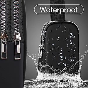 Small Sling Bag for Women Crossbody Fanny Packs Purses Chest Bags with Adjustable Shoulder Belt for Travel Sport Camping（Black）