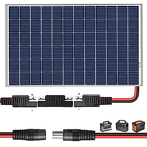 PNGKNYOCN SAE to DC 8mm Short Cable 10cm 14 AWG SAE Solar Connector to DC 8mm Female Connector Power Cable for Solar Generator Portable Solar Panel（2-Pack）