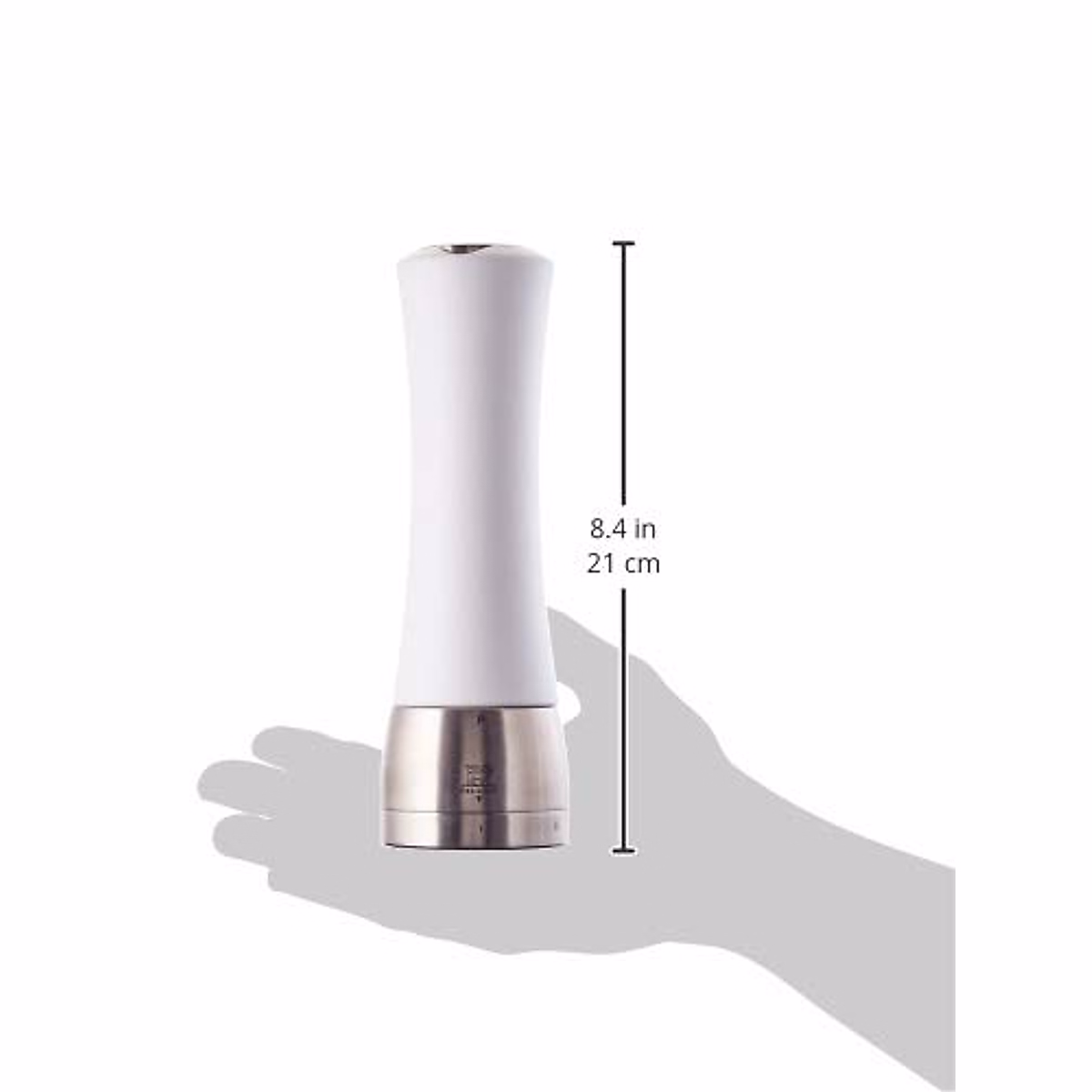 Peugeot Madras Pepper Mill, 8.25-Inch, White Lacquer with Stainless Steel