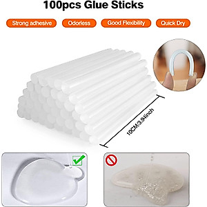 Kimystam Set Silicone Soldering Gun, Mini Hot Glue Gun Kit with 100 Glue Sticks for School Crafts DIY Arts Quick Home Repairs, 20W