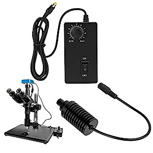 Microscope Coaxial Spot Light Microscope LED Spot Light Brightness Microscope LED Spot Light AC100V‑240V (White)