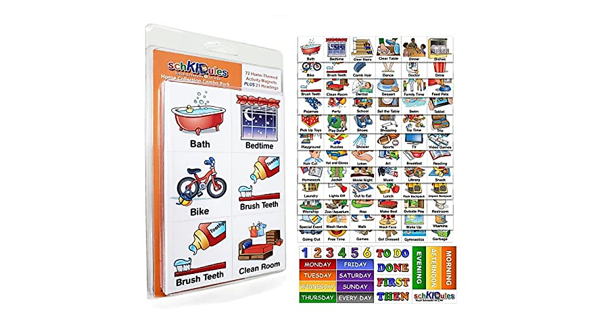 SchKIDules 93Pc Visual Schedules for Kids - Daily Routine Guide