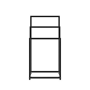 Crocofair Freestanding Metal Towel Rack Holder with 3 Tier for Bathroom Towel Rack Hand Towels Modern Washcloths Holder Drying Rack (Black) (3-Tier, Black)