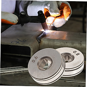 VILLCASE 6 Pcs Wire Drive Roller Flux Core Welder Mig Drive for Wire Feeder Wire Welder Wire Feed Welder Welpers Welder Cart Roller for Wire Feeder Feed Drive Knurled Steel Accessories