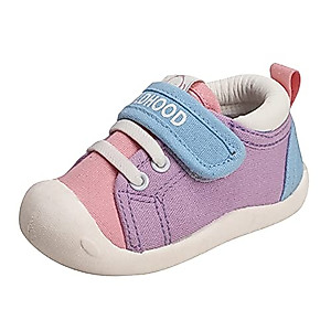 Lykmera Todder Shoes Boy Girls Walking Shoes Infant Non Slip First Walking Shoes Breathable Mesh Shoes Toddler Sneaker Shoes (Purple, 18-24Months)