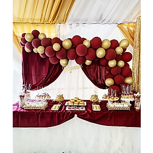 Burgundy Birthday Party Decorations Women Fall/Fall Bridal Shower Decorations/Graduation Decorations Maroon Gold 2024/Burgundy Graduation Party Decorations Maroon Gold Balloons FSU