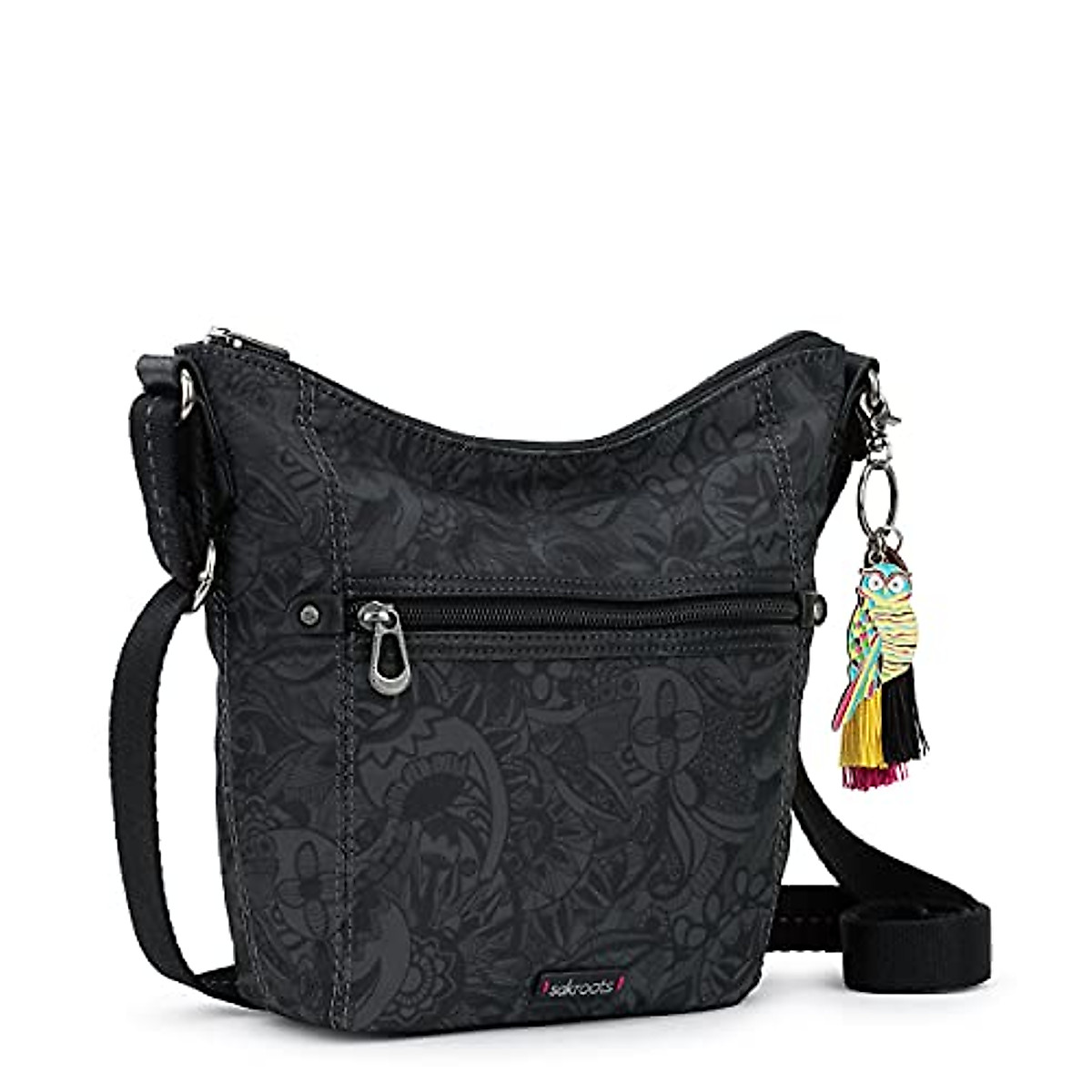 Sakroots womens Eco-twill Eco Twill Sequoia Small Crossbody, Black Spirit Desert, One Size US
