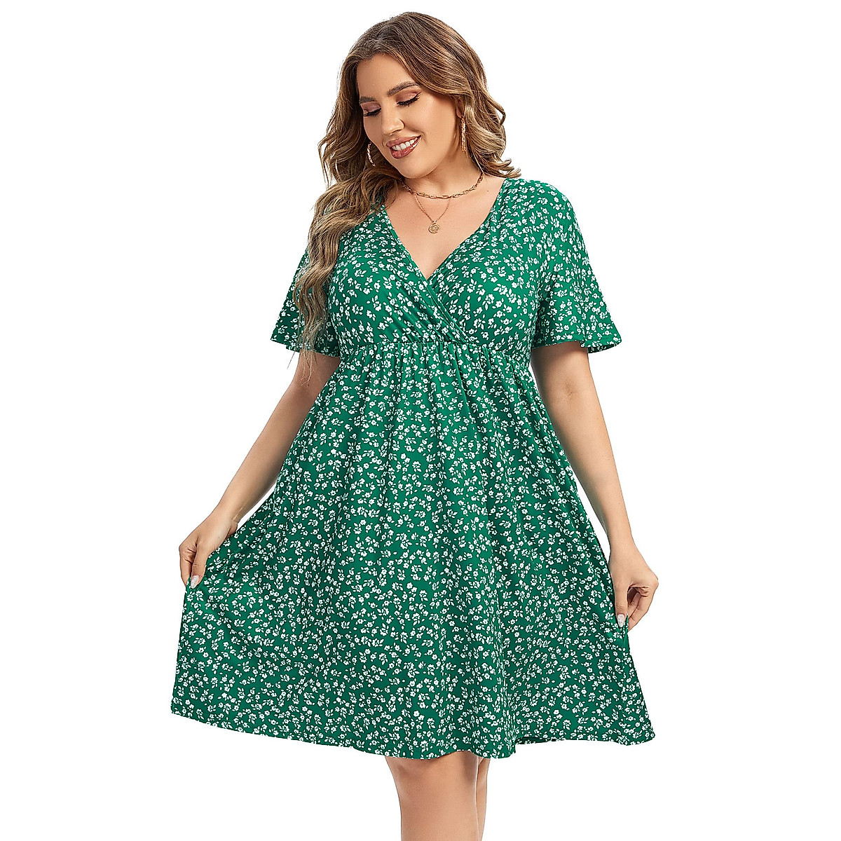 AMZ PLUS Women's Casual, greenf