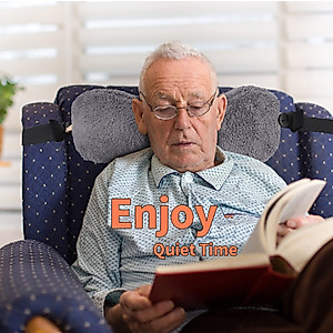 VCOMSOFT Grey Recliner Headrest Pillow, Head Pillow for Recliner Chair, Head Pillow for Sofa, Recliner Neck Pillows, Recliner Neck Pillow, Bone Neck Pillow, Couch Neck Pillow