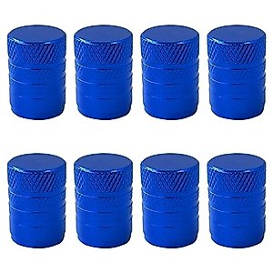 8pcs Valve Caps Prevent Corrosion Car Dust Caps Universal Aluminum Wheel Tire Air Caps Valve Stem Covers(Blue)