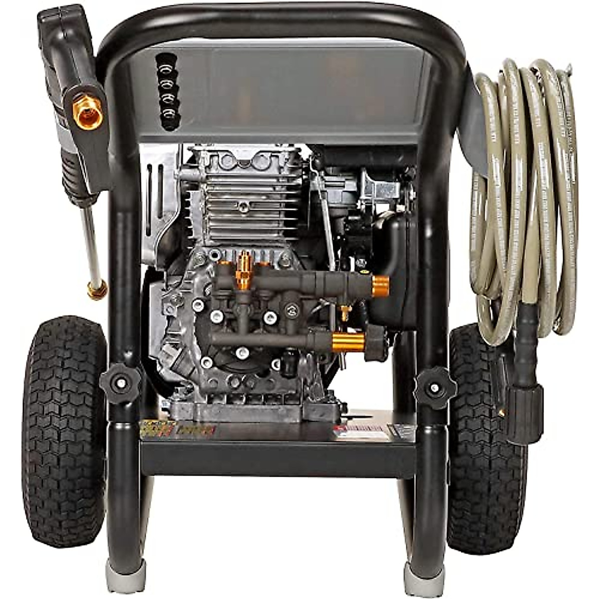 SIMPSON Cleaning MSH3125 MegaShot 3200 PSI Gas Pressure Washer, 2.5 GPM, Honda GC190 Engine, Includes Spray Gun and Extension Wand, 5 QC Nozzle Tips, 1/4-in. x 25-ft. MorFlex Hose, (49-State), Black