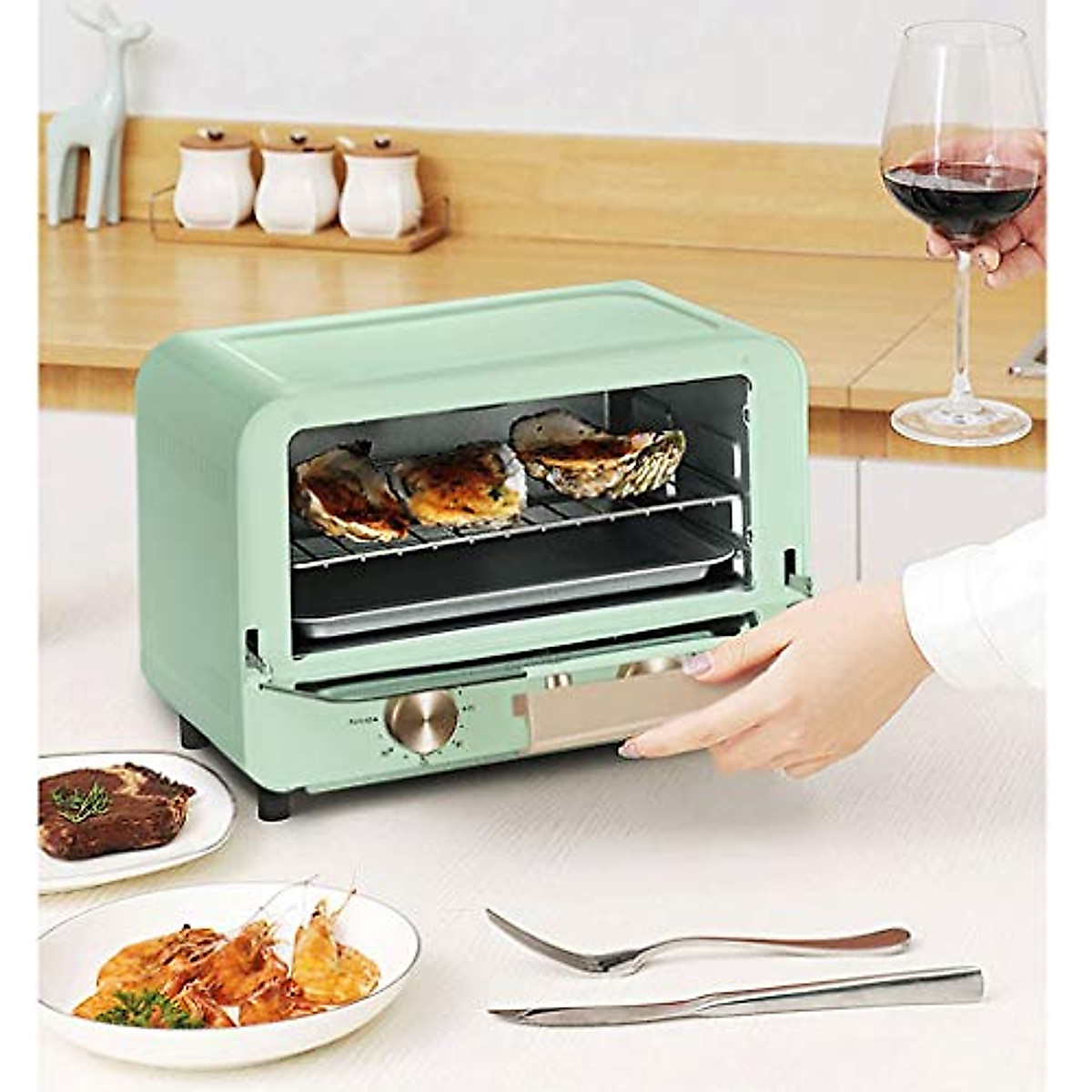 FZZDP Desktop Electric Oven, Small Household Multi-function Baking Oven, Mini Oven
