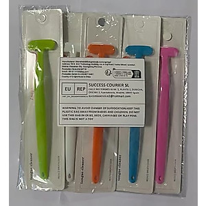 6 Pack Tongue Scraper, Plastic Tongue Cleaner Brush for Adults Tongue Scrubber for Better Breath Dental Oral Care Supplies (6 Pcs Tongue Scraper)