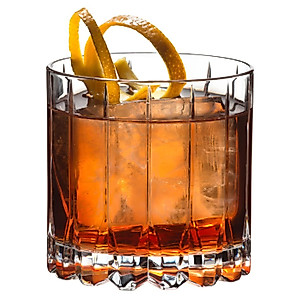 Riedel Personalized Crystal Rocks Glass Pair, Set of 2 Custom Engraved Rocks Glasses for Whiskey, Mixed Drinks and Cocktails on the Rocks, Home Bar Accessories