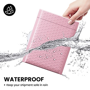 Fuxury Bubble Mailers 6x10 Inch 100 Pack, Sakura Pink Padded Envelopes, Self Seal Waterproof Mailing Envelopes Bubble Padded, Shipping Bags for Mailing,Packaging, Small Business, Boutique, Bulk #0