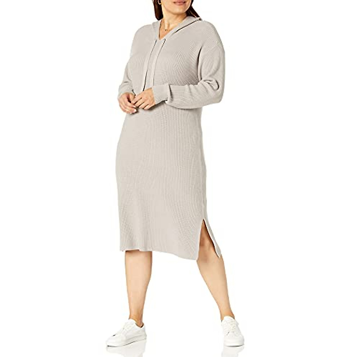 The Drop Women's Claudia Cuddle Hoodie Midi Dress, Porpoise, M