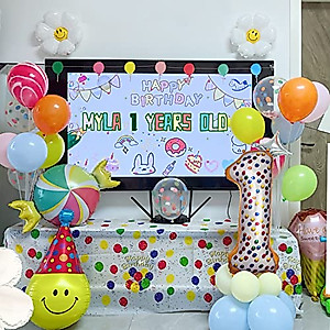 Sweet One Number Balloons Donut Birthday Party Decorations 40 IN Sprinkle Balloon 1st Candyland Donut Grow Up Party Supplies 1 Balloon for First Birthday Candy Balloons