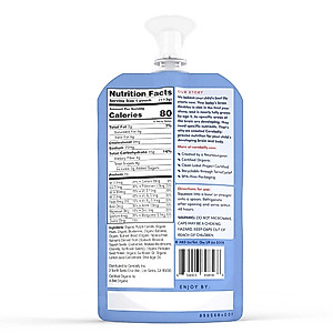 Cerebelly Baby Food Pouches – White Bean Pumpkin Apple & Purple Carrot Blueberry (6 Each), Organic Fruit & Veggie Purees, Great Snack for Toddlers, 16 Brain-supporting Nutrients, No Added Sugar
