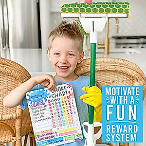 Slime Kids Chore Chart Magnetic, Reward Chart for Kids, Good Behavior Chart for Kids at Home, My Responsibility Chart for Kids, Magnetic Reward Chart for kids Behavior, Color Chore Chart for One Child