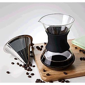 Pour Over Coffee Maker with Dripper Filter 17 Ounce/ 500 ml Glass Coffee Brewer