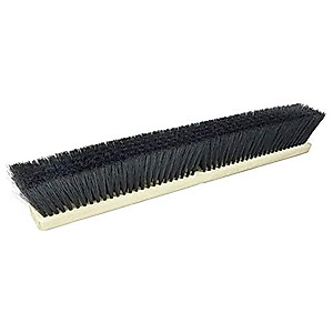Weiler 25235 24" Vortec Pro Medium Sweep Floor Brush, Polystyrene Border With Black Polypropylene