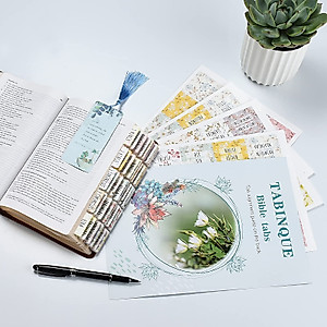 Bible Tabs, Large Print and Easy-to-Read Bible Tabs for Women and Girl, 80 Bible Index tabs in Total, 66 Bible Tabs for Old and New Testament, Additional 14 Blank tabs