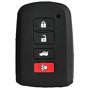 Silicone Key Case Cover Keyless Entry Remote Key Fob fits for 2011-2019 Toyota Avalon Camry Corolla Highlander RAV4