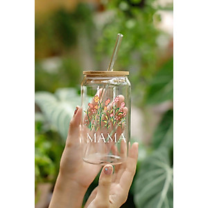 NewEleven Mothers Day Gifts For Mom - Unique Birthday Gifts For Mom, Mother, Wife, New Mom, Bonus Mom, Pregnant Mom - 16 Oz Coffee Glass