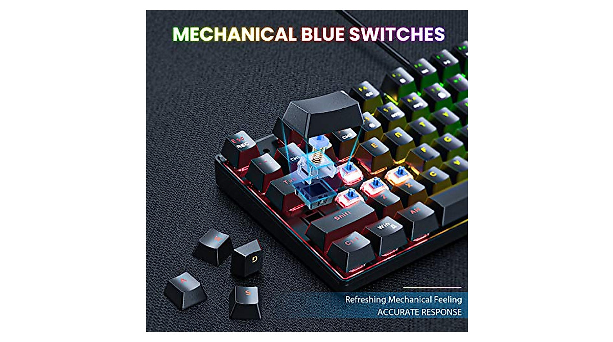 SIMGAL Wired Mechanical Keyboard & Gaming Mouse Combo 89 Keys Backlit