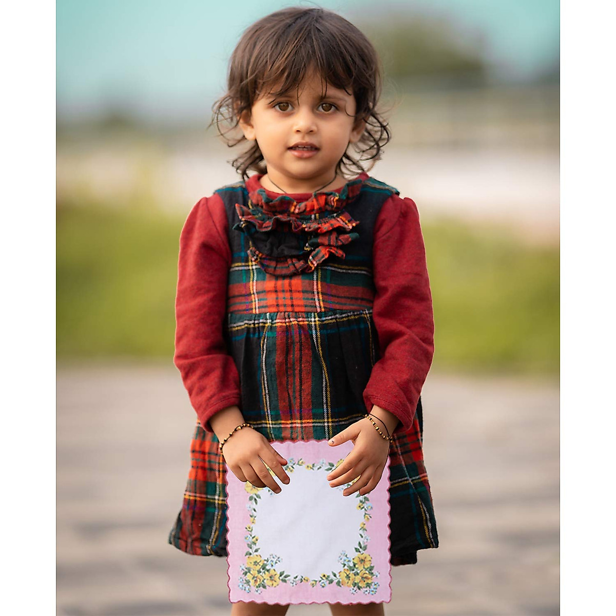 40pcs Women Floral Handkerchiefs Vintage Floral Print Cotton Ladies Handkerchiefs