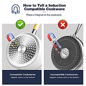 Sunmaki Portable Induction Cooktop,1800W Induction Cooker with LCD Sensor Touch, Induction Cooktop Burner Child Safety Lock & 4h Timer, 9 Power 10 Temperature Setting for cooking