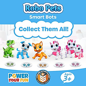 Power Your Fun Robo Pets Cat for Girls and Boys - Remote Control Robot Toy Interactive Hand Motion Gestures, Robot Toys Smart STEM Toy Programmable Treats Walking Dancing Robot Pet for Kids Robot Cat