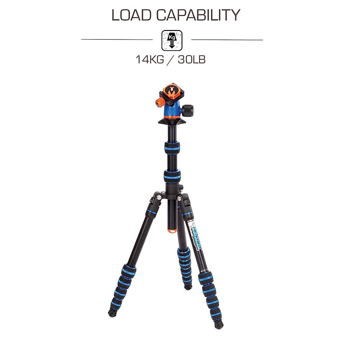 3 Legged Thing Punks Corey 2.0 Magnesium Alloy Ultra-Compact Travel Tripod - Adjustable, Multi-use Camera Tripod with Three Detachable Legs - Blue/Black (COREYBLUE2.0)