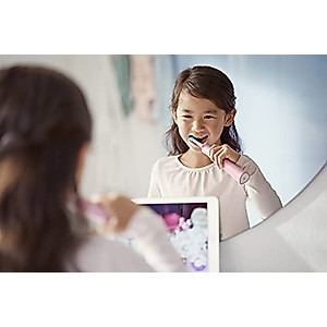 Philips Sonicare for Kids 3+ Bluetooth Connected Rechargeable Electric Power Toothbrush, Interactive for Better Brushing, Pink, HX6351/41