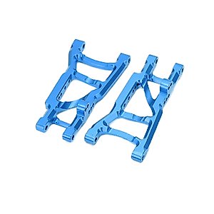 RC Front Rear Suspension Arm Kit, 1/10 RC Aluminum Alloy Parts Kit Compatible for TRAXXAS Slash 2WD 1/10 RC Car(Blue)