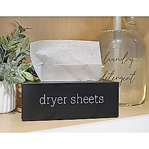 AuldHome Farmhouse Dryer Sheet Dispenser (Black); Countertop Enamelware Fabric Softener Sheet Holder for Laundry Room