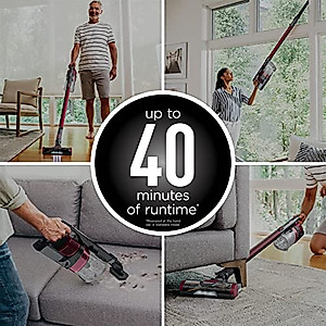 Shark Rocket Pet Pro with Self-Cleaning Brushroll, HEPA Filter Lightweight Cordless Stick Hand Vacuum, 7.5 lbs, Magenta