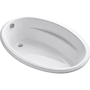 Kohler K-1147-0 5 ft. Drop-In Oval ExoCrylic Bathtub w/Reversible Drain White