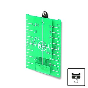 Huepar TP01G-Magnetic Floor Laser Target Plate Card with Stand for Green Beam Applications Enhancing the Visibility of Green Laser Lines or Points 1.3 Times