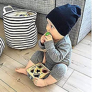 GUAGLL 5 Pairs Baby Knee Pads for Crawling Toddler Leg Warmers Non-slip Elastic Cotton Socks for Crawling 6-24 Months