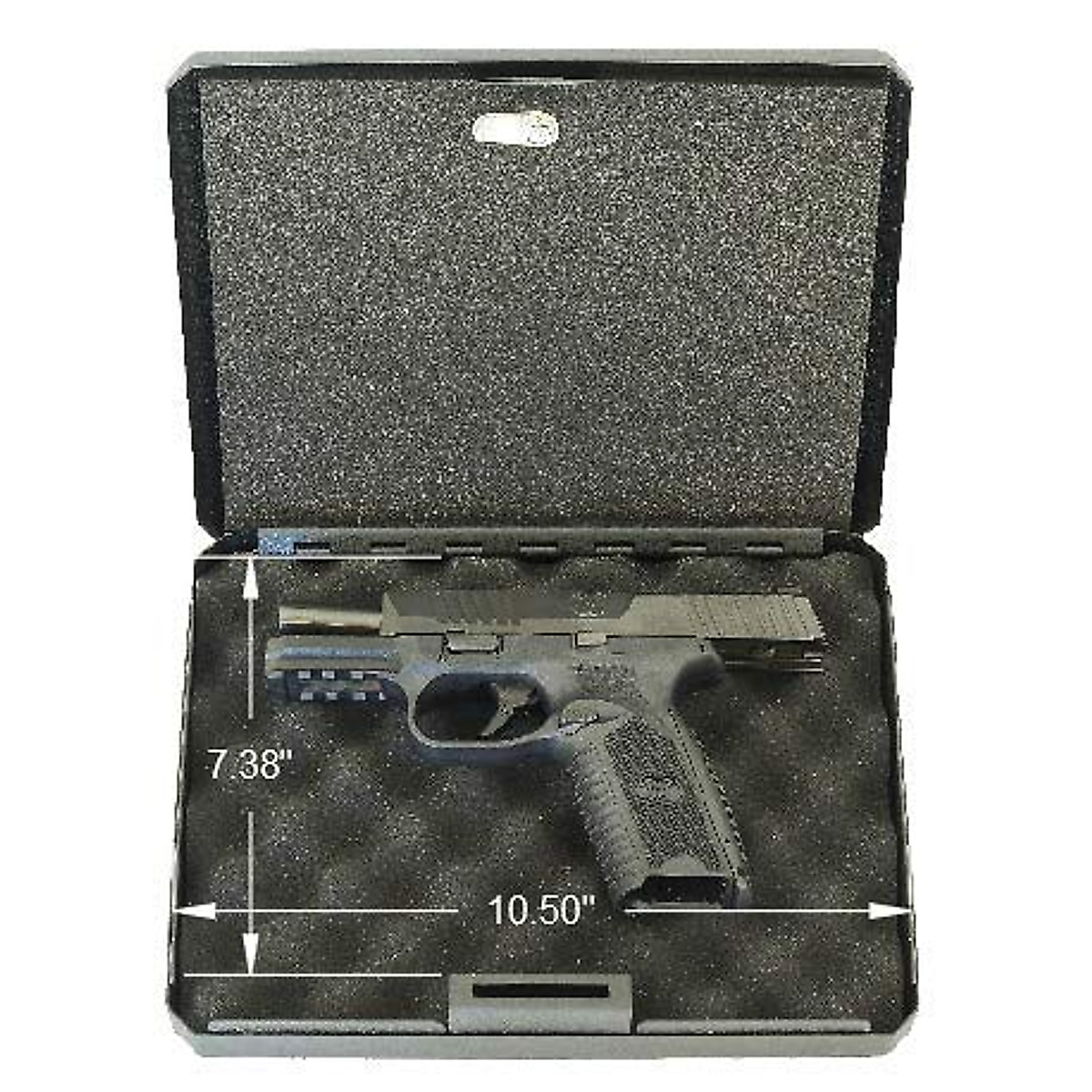 FSDC (Firearm Safety Devices) – FSDC-MLC9000 Keyed Lockable Steel Case with Security Cable – Heavy-Duty Powder Coated Steel
