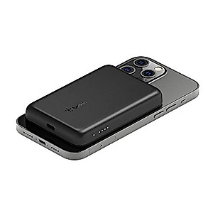 Belkin Wireless Power Bank w/MagSafe Compatible 7.5W Wireless Charging - Portable Magnetic Charging Bank - Compatible w/iPhone 14, 14 Plus, 14 Pro, 14 Pro Max, 13, 13 Mini, AirPods & More - Black