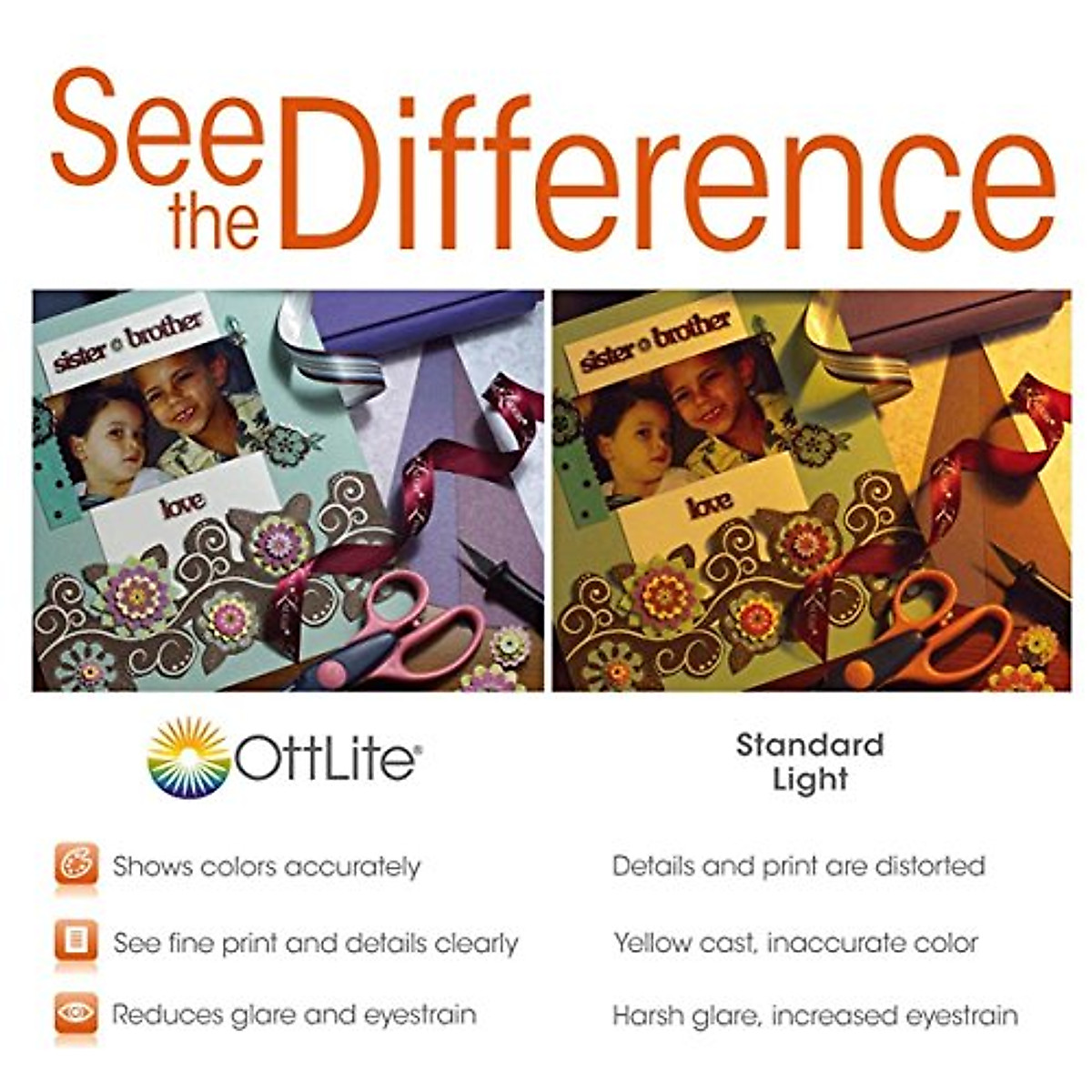 OttLite 24 Watt Floor Lamp with Flexible Neck