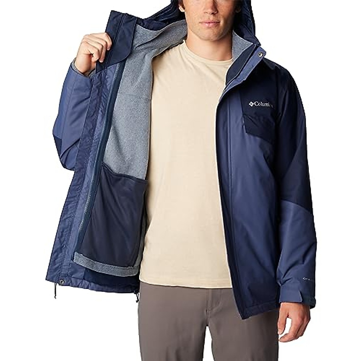 Columbia Men's Bugaboo II Fleece Interchange Jacket, Ancient Fossil, Large