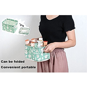 Oxford Cute Printing Foldable Storage Baskets Bins Mini Boxes Clothes Desktop Organizers Makeup Book Baby Toy (1814.511.5cm, Tableware)