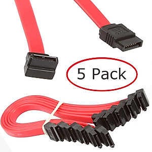 LINESO 9 Inch SATA III 6.0 Gbps Cable 5pcs 9-Inch/23CM SATA III 6.0 Gbps SATA Cable