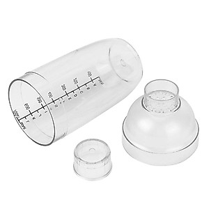 Fdit 24 oz Plastic Cocktail Shaker with Measurements Clear Drink Mixer Martini Shaker Kit Boston Shaker Professional Bartender Shakers Tool